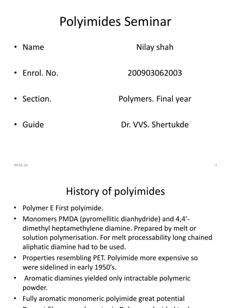 Polyimides and Polyamide Imides | Chemical Reactions | Polymers
