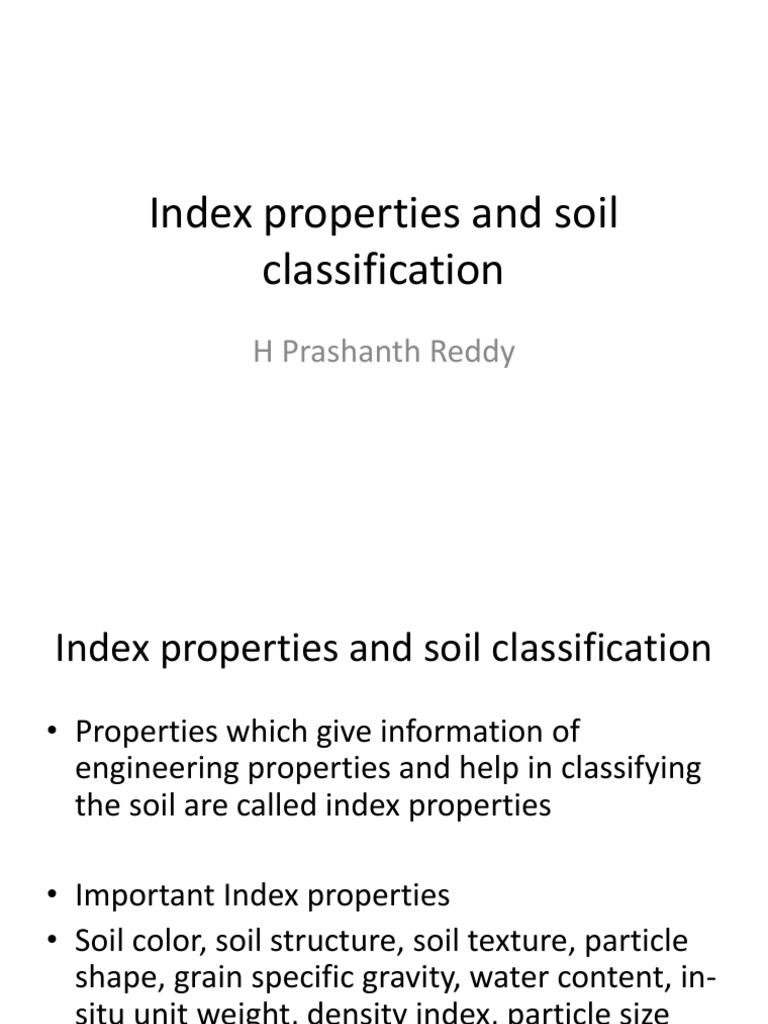 Index Properties | PDF | Soil | Physics