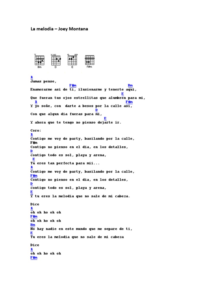 Acordes (La Melodia) | PDF