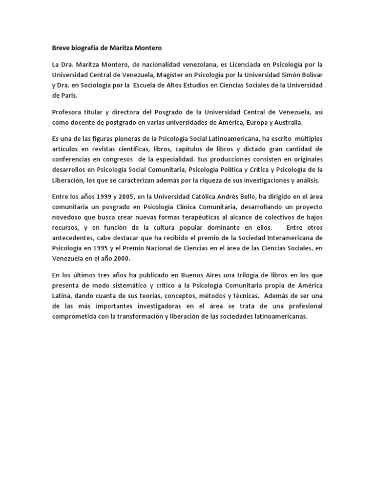 Maritza Montero | PDF