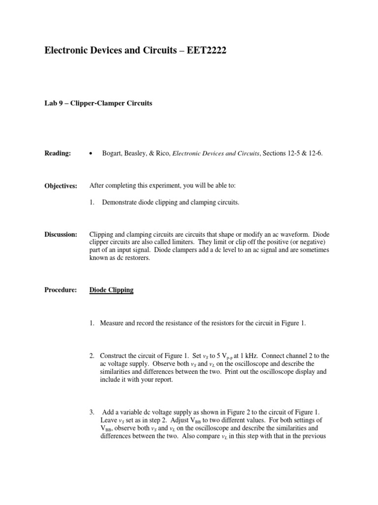 Electronic Devices and Circuits | PDF