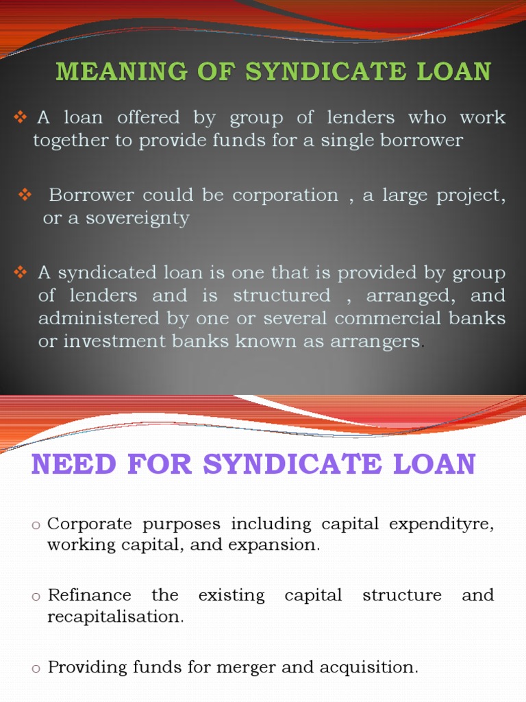 Loan Syndication | Download Free PDF | Syndicated Loan | Financial ...
