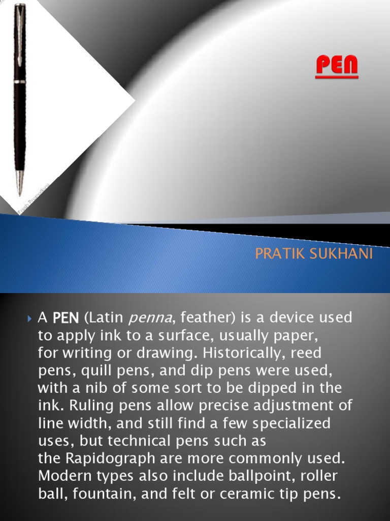 On Pen | PDF | Pen | Portable Tools