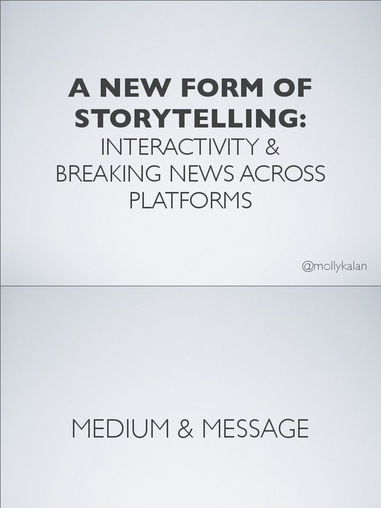 Interactive Storytelling Trends | PDF