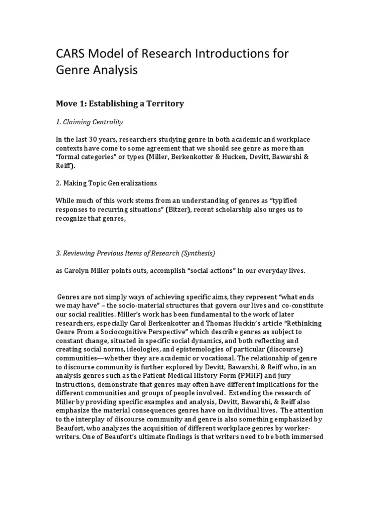 Genre Analysis, Intro & Synthesis | Genre | Epistemology