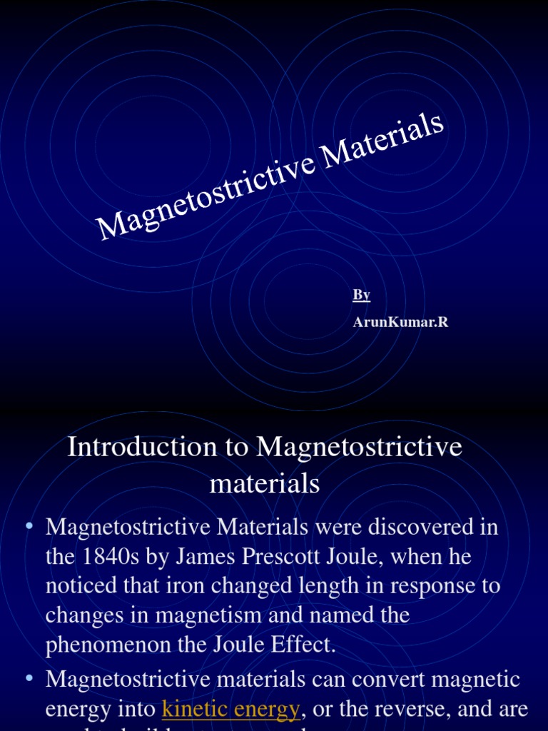 Understanding Magnetostrictive Materials | PDF | Magnetism | Magnetic Field