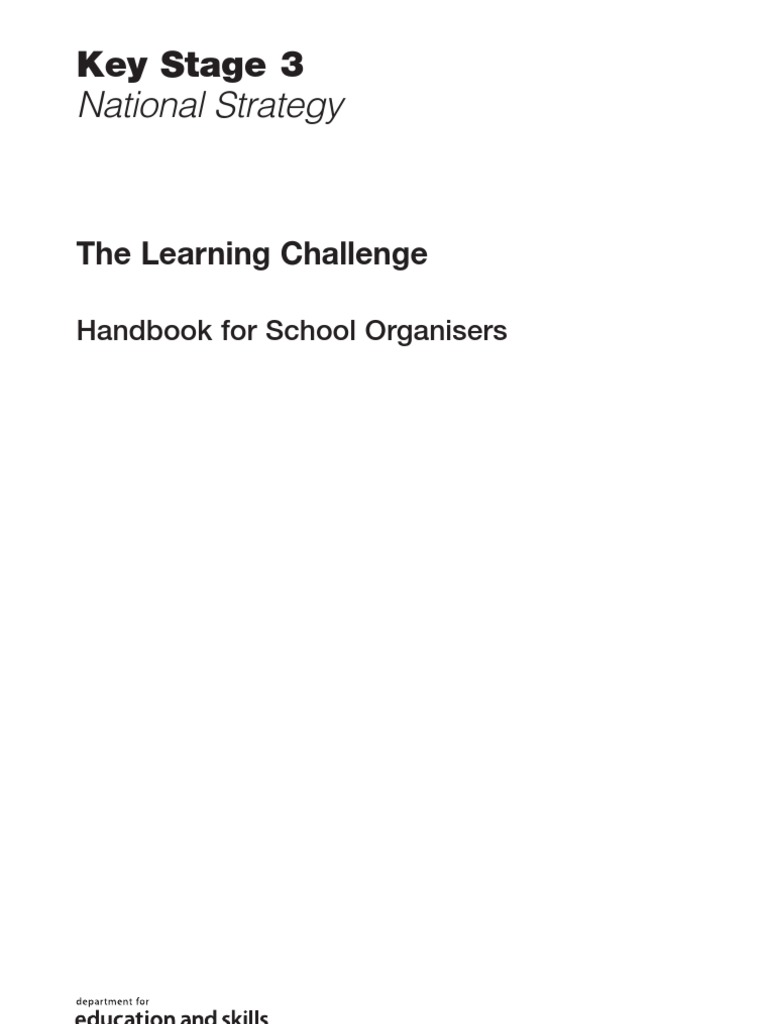 The Learning Challenge - Handbook For School Organisers | PDF | Tutor ...