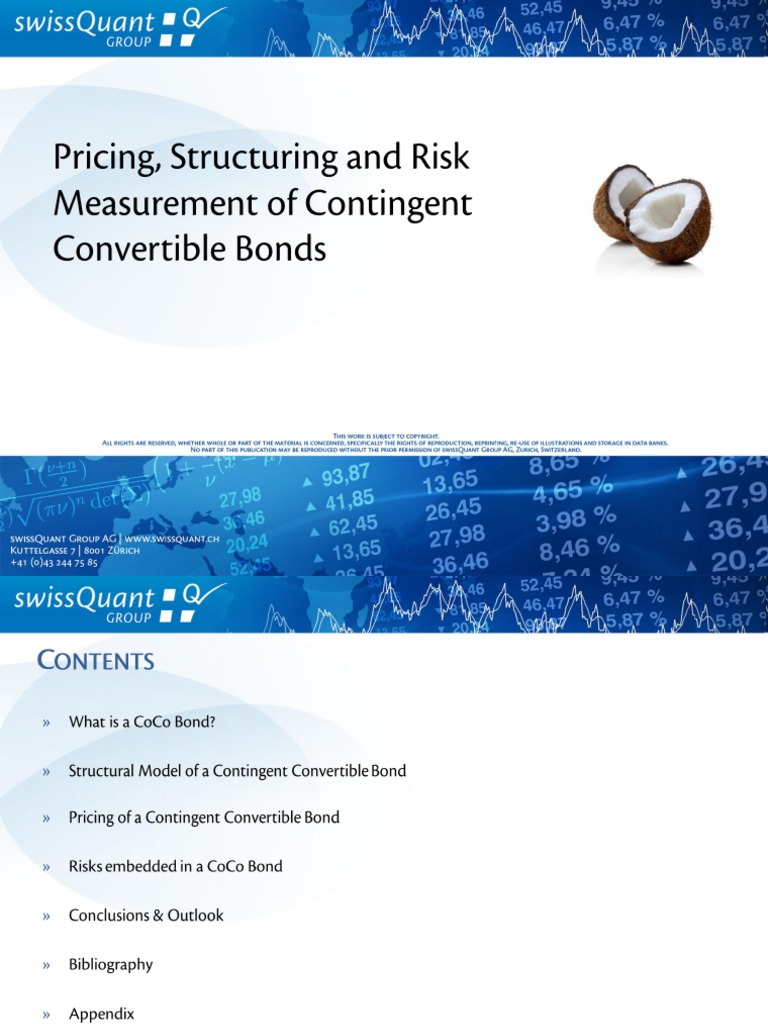 SwissQuant Pricing Structuring and Risk Measurement of Contingent ...