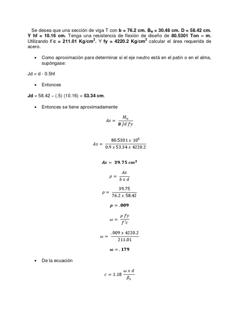 Diseño De Vigas T Pdf
