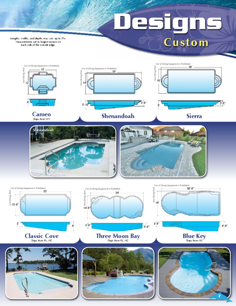 Non-Diving Pool Specifications and Designs | PDF