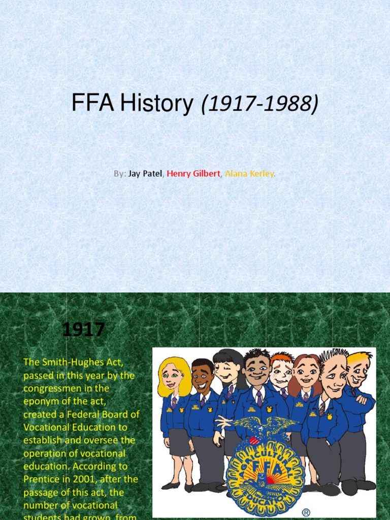 FFA History (1917-1988) | PDF | Learning Programs | Youth Organizations
