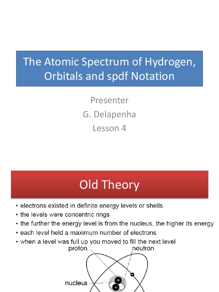 Hydrogen Spectrum and Orbital Notation | PDF | Electromagnetic Spectrum ...