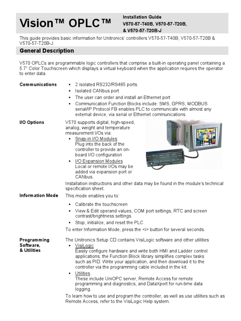 v570 57 t20b t40b J Instal Guide | PDF | Power Supply | Programmable ...