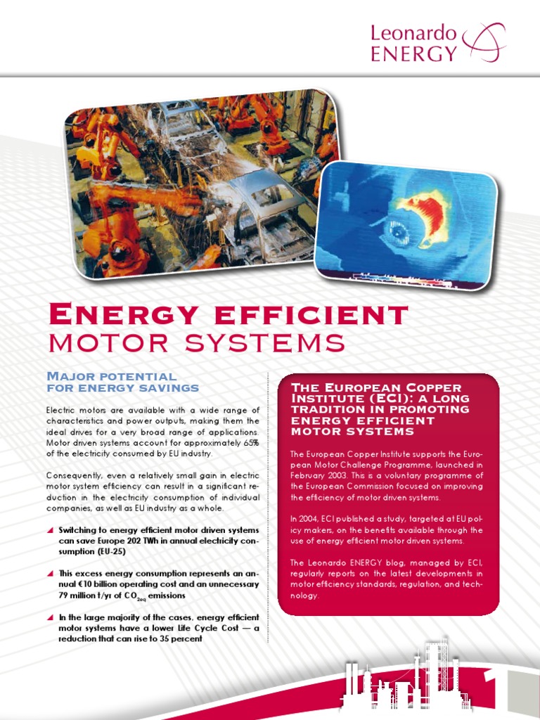 Energy Efficient Motor Systems | PDF | Efficient Energy Use | Engines