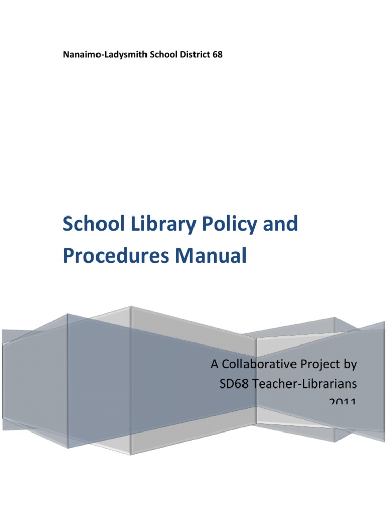 Library Policy and Procedures Manual | PDF | School Library ...