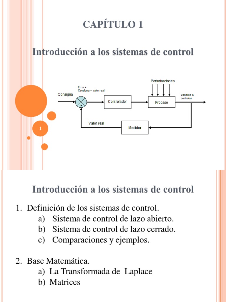 Cap Tulo I | PDF | Sistema de control | Transformada de Laplace