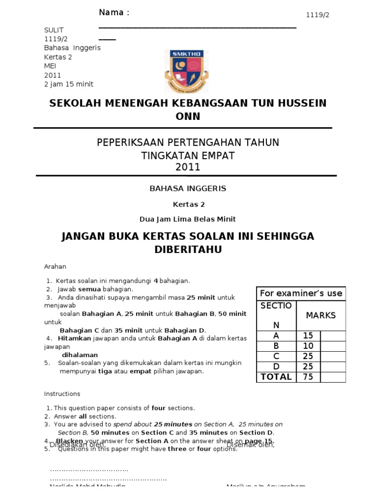 SPM Paper 2 | PDF