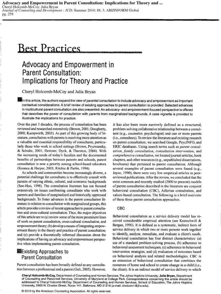 Parental Consultation | PDF | Politics | Social Science