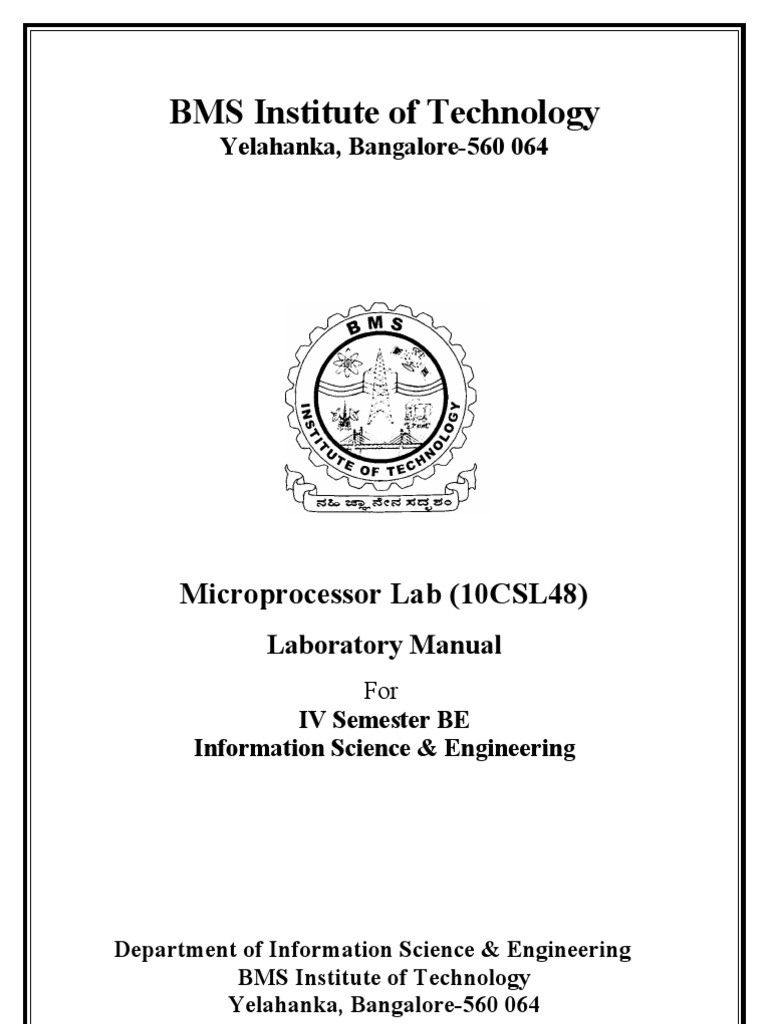 Microprocessor Lab Manual for BE Students | PDF | String (Computer ...