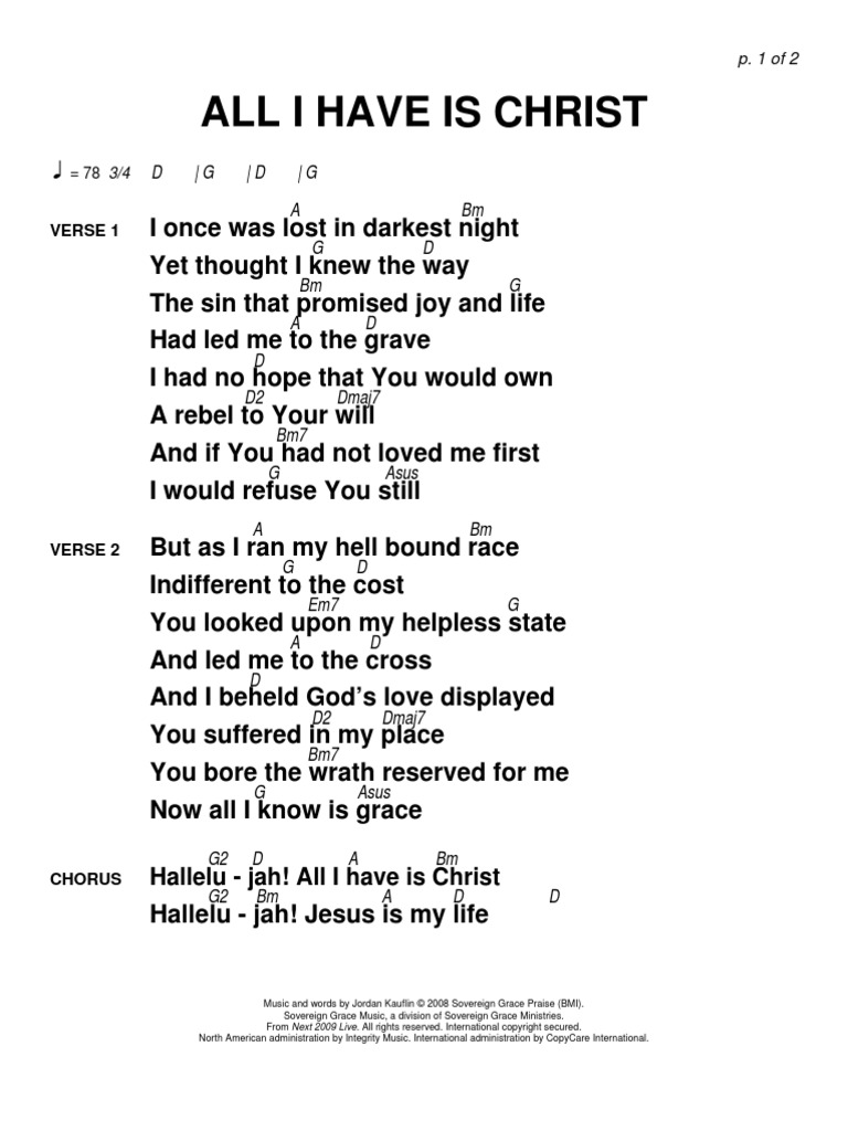 All I Have Is Christ | PDF | Art
