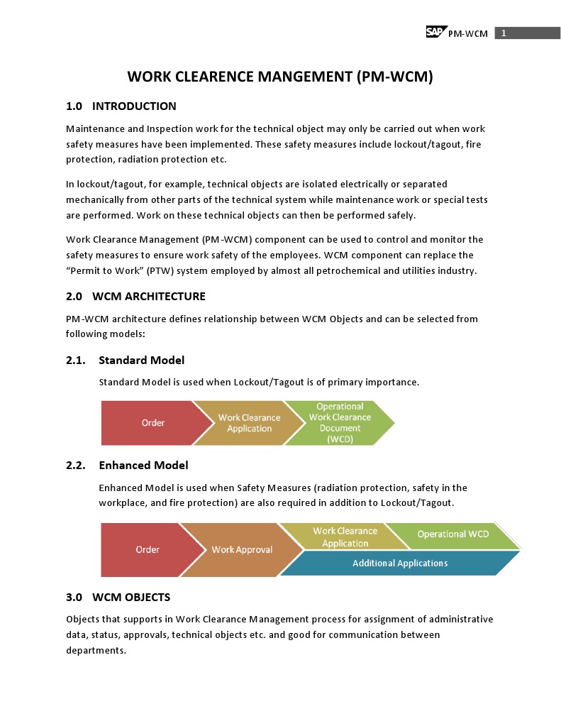 Work Clearence Mangement (PM-WCM) | PDF | Safety | Occupational Safety And Health