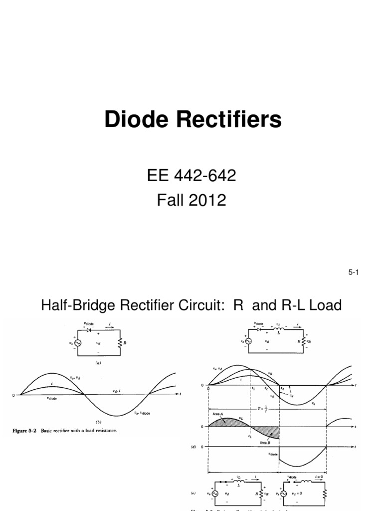 Analysis of Diode Rectifier Circuits with Resistive, Inductive and ...