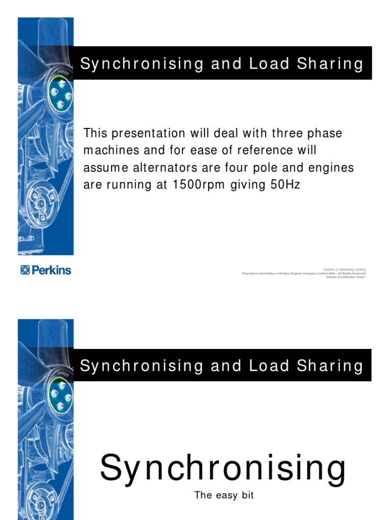 Synchronising and Load Sharing | PDF | Synchronization | Engines