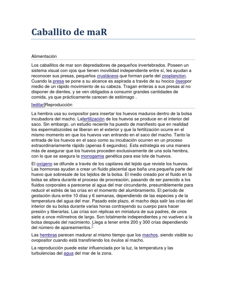 Caballito de MaR | PDF | Naturaleza