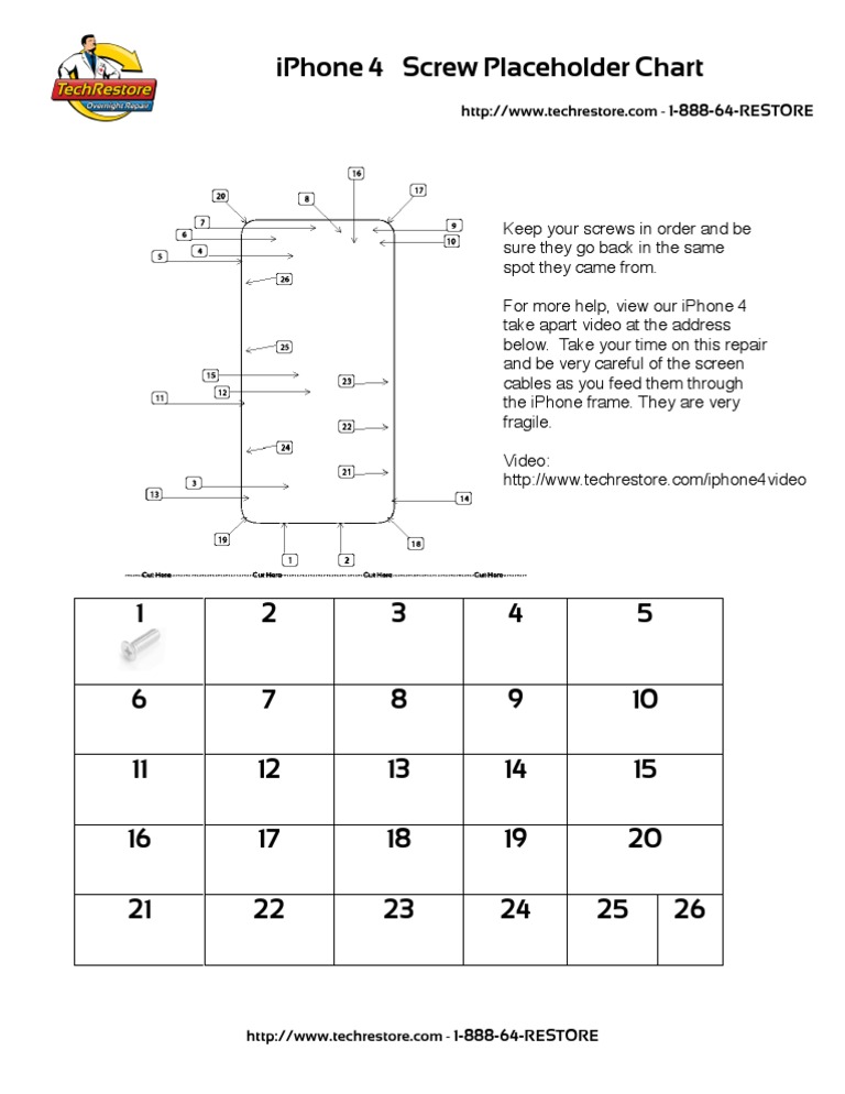 Iphone 4 Screw Chart | PDF