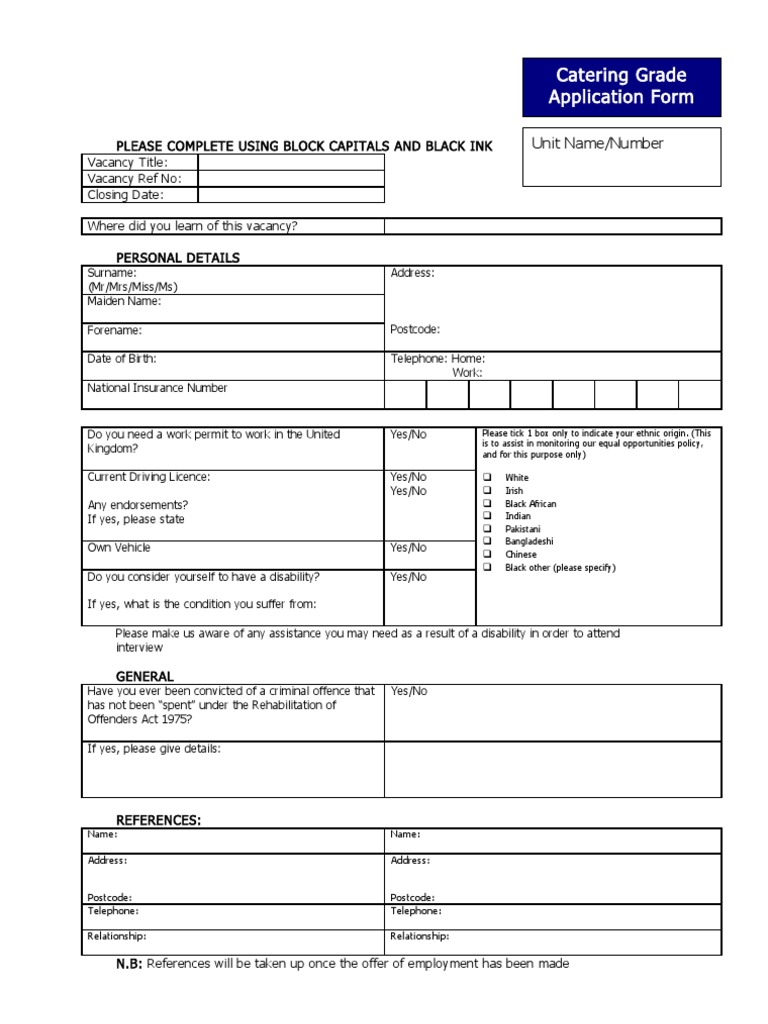 02 - Application Form Compass | PDF | Employment | Social Institutions