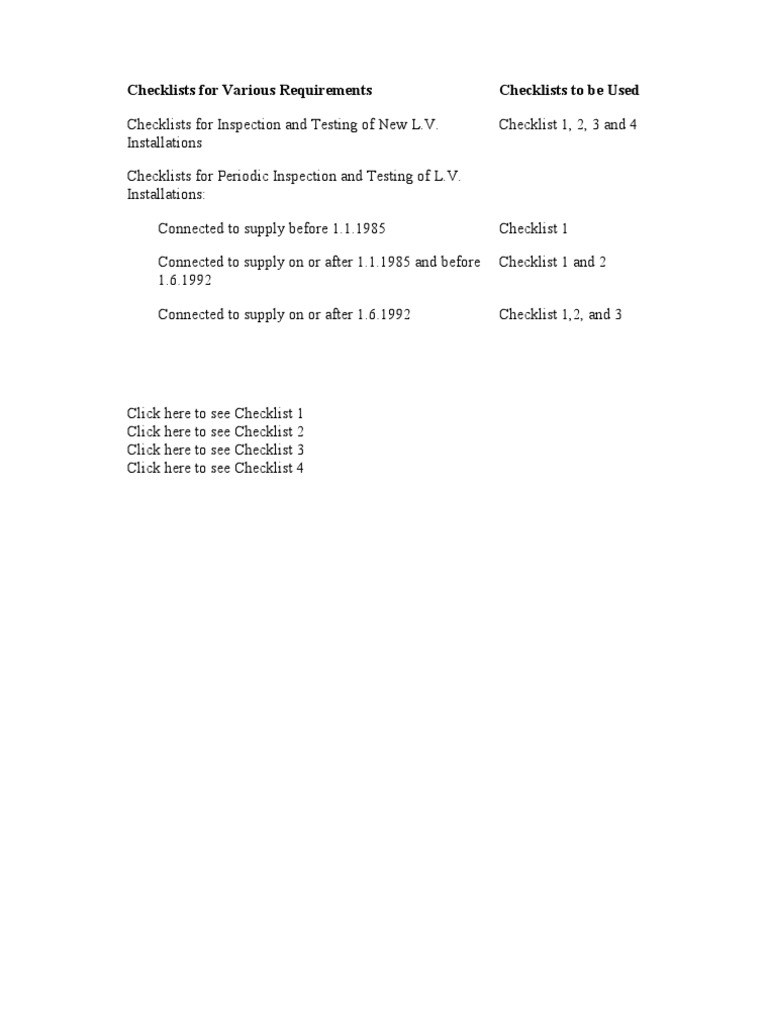 Wr2 Checklist | PDF | Electrical Wiring | Cable