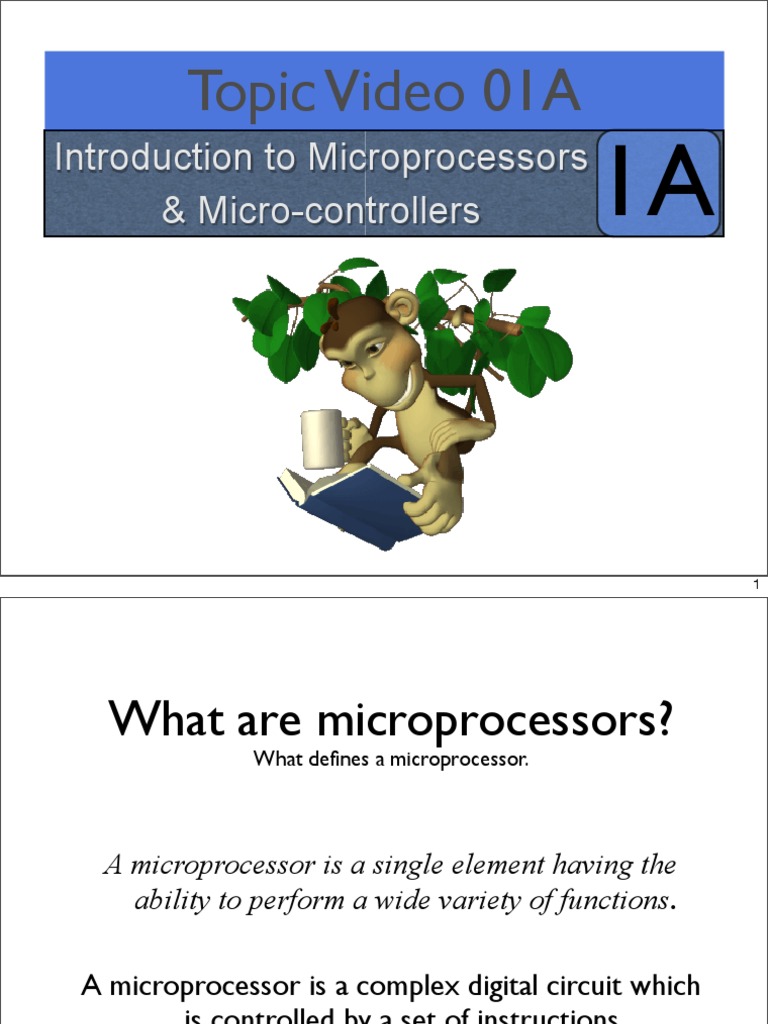 Topic01A Introduction To Microprocessors and Micro Controller Part 1 ...