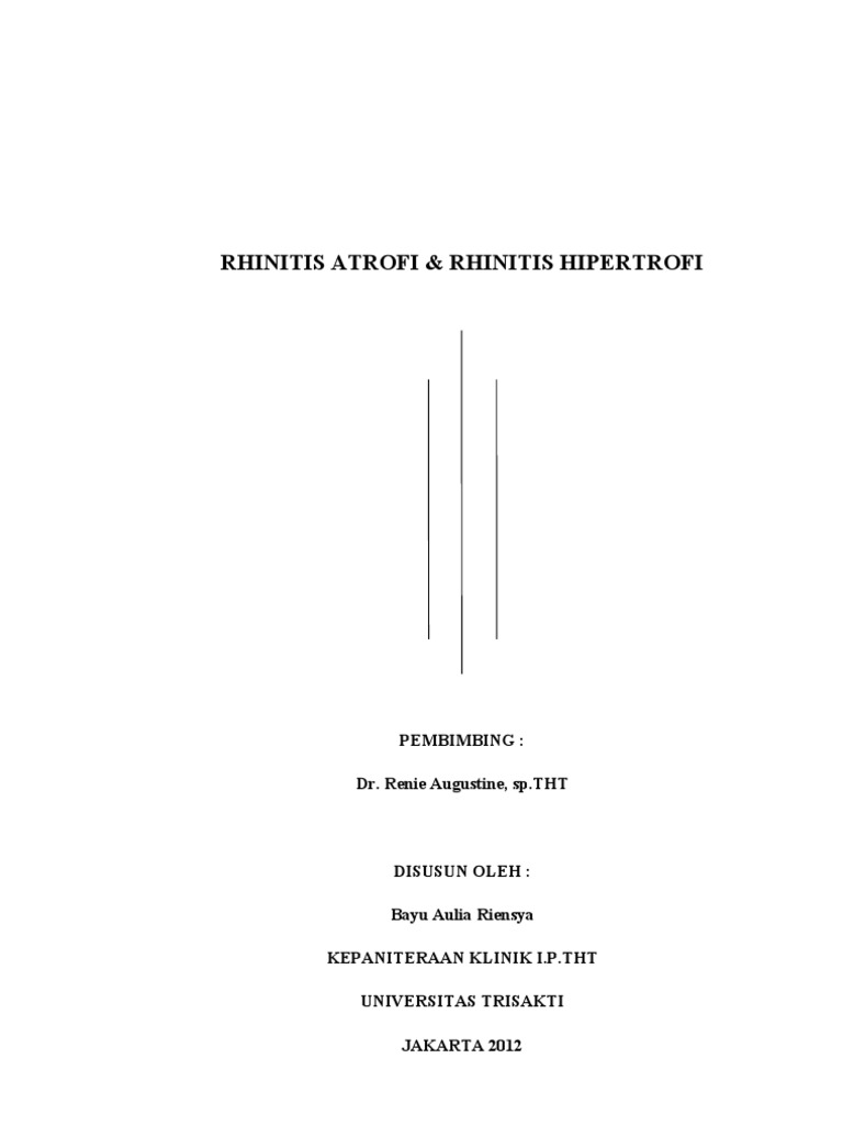 Rhinitis Atrofi dan Hipertrofi: Panduan Medis | PDF | Kajian Bahasa ...