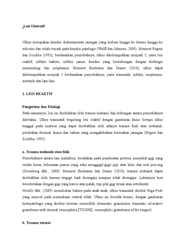 Lesi Ulseratif | PDF