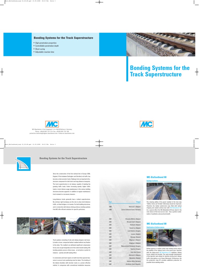 Bonding Systems For The Track Superstructure | PDF | Track (Rail ...
