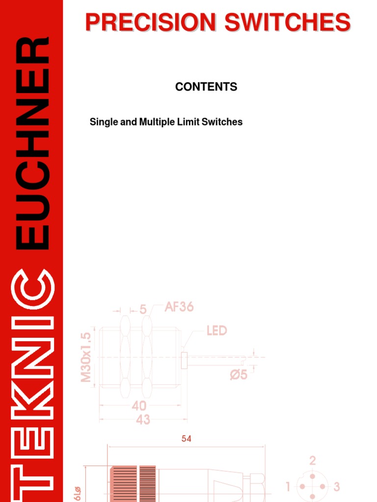 Singlemultiplelimitswitches Tecknic | PDF | Switch | Fuse (Electrical)