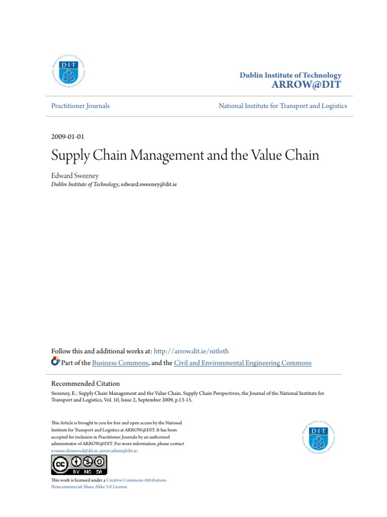 Supply Chain Management and The Value Chain | PDF | Value Chain ...
