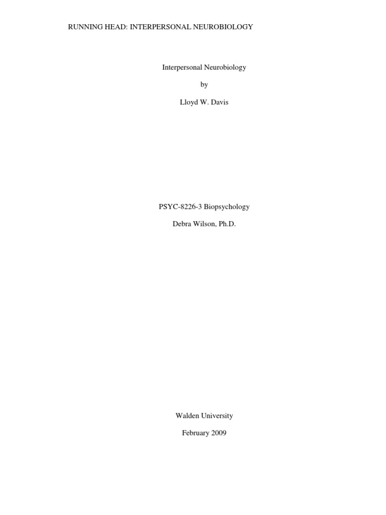 Interpersonal Neurobiology | Download Free PDF | Emotions | Brain