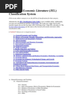 JEL Classification Codes PDF | PDF | Macroeconomics | Economics