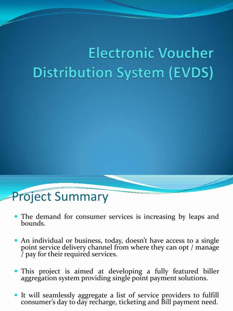 Electronic Voucher Distribution System (EVDS) | PDF | Web Application | Application Software