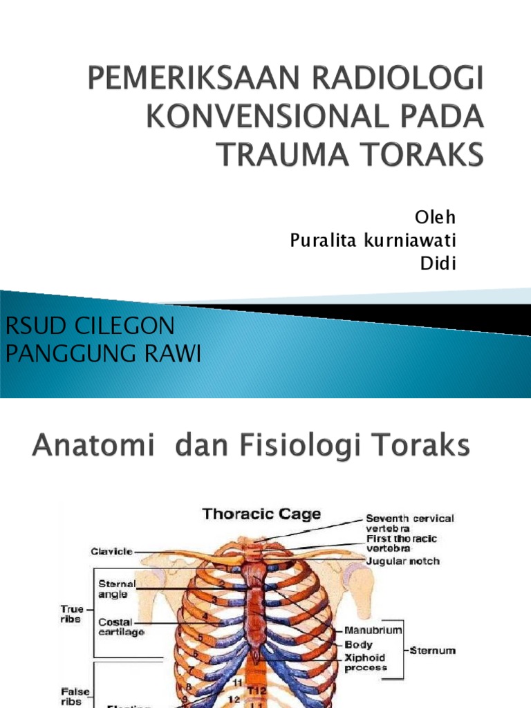 Pemeriksaan Radiologi Konvensional Pada Trauma Toraks | PDF