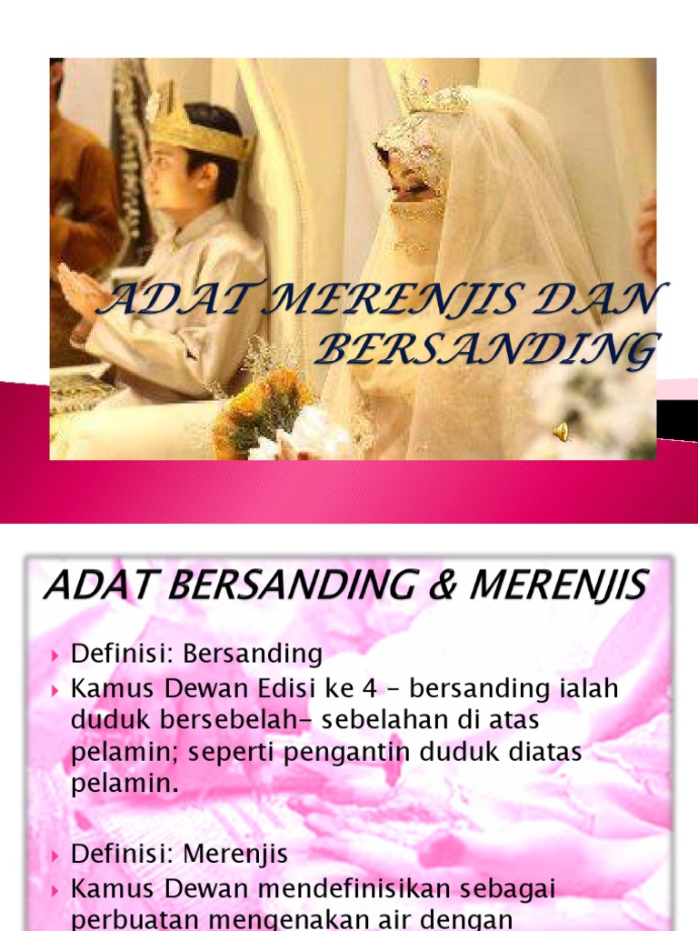 Adat Merenjis Dan Bersanding | PDF