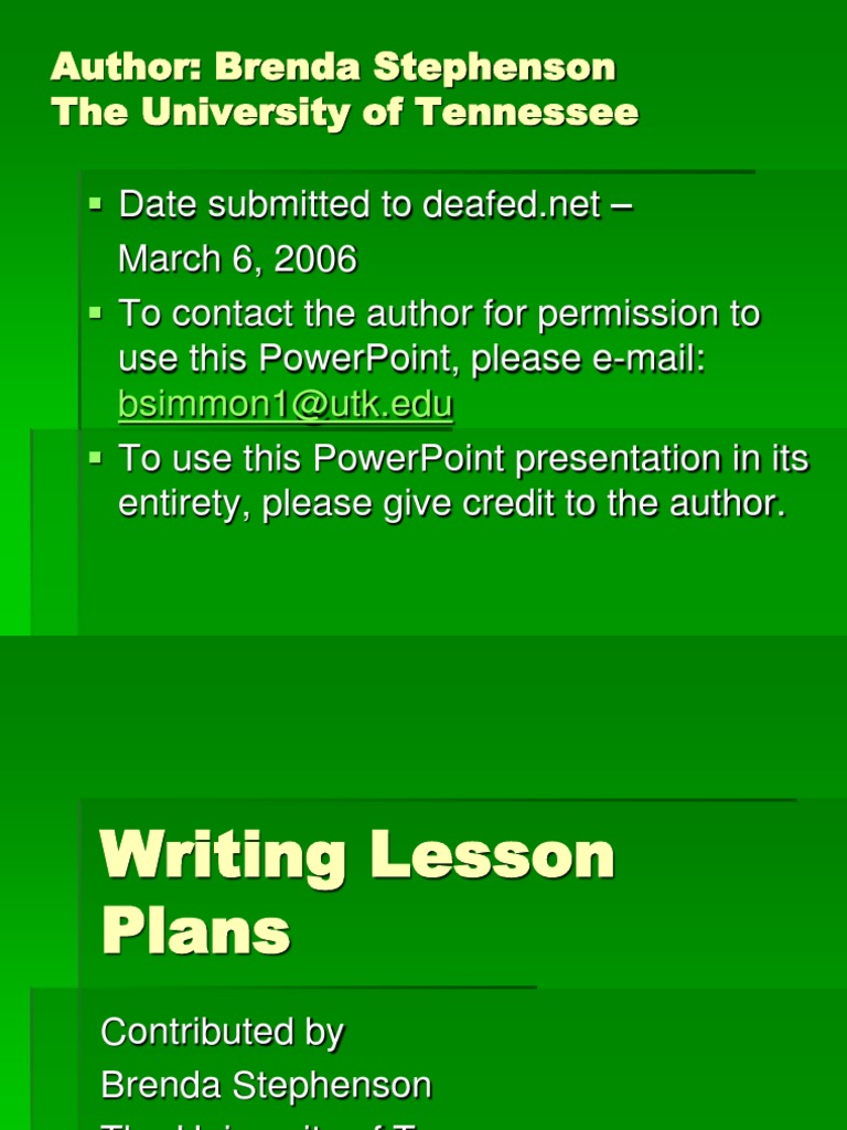 UT Lesson Plan Template by Brenda Stephenson | PDF | Homework | Lesson Plan