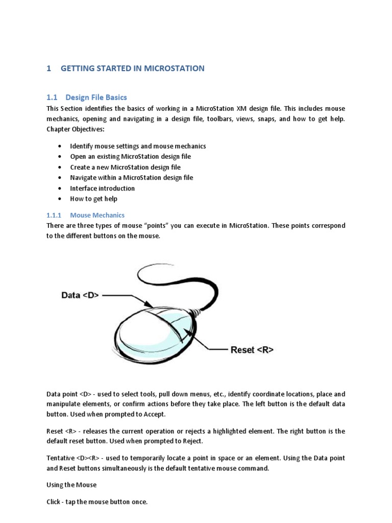 MicroStation Basics and Navigation Guide | PDF | Cartesian Coordinate ...