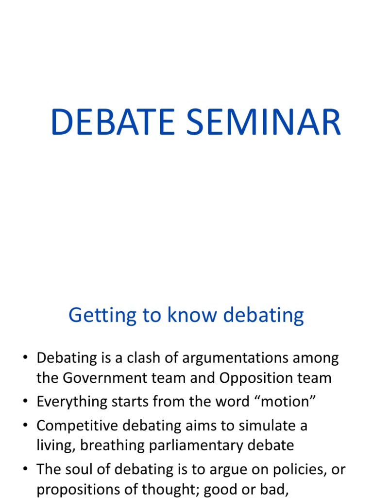 Debate+Seminar+Australs Asian | PDF | Argument | Logic