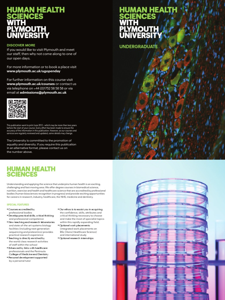 Human Health Brochure | PDF | Postgraduate Education | Pathology