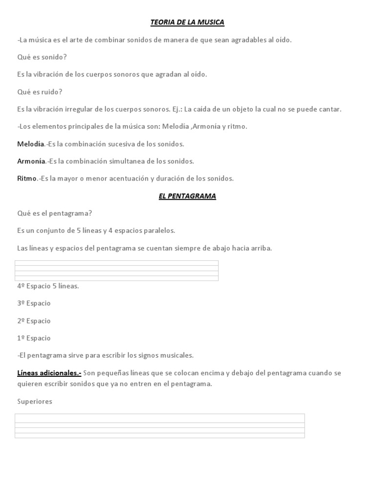 Teoria de La Musica | PDF | Clave | Escala (música)