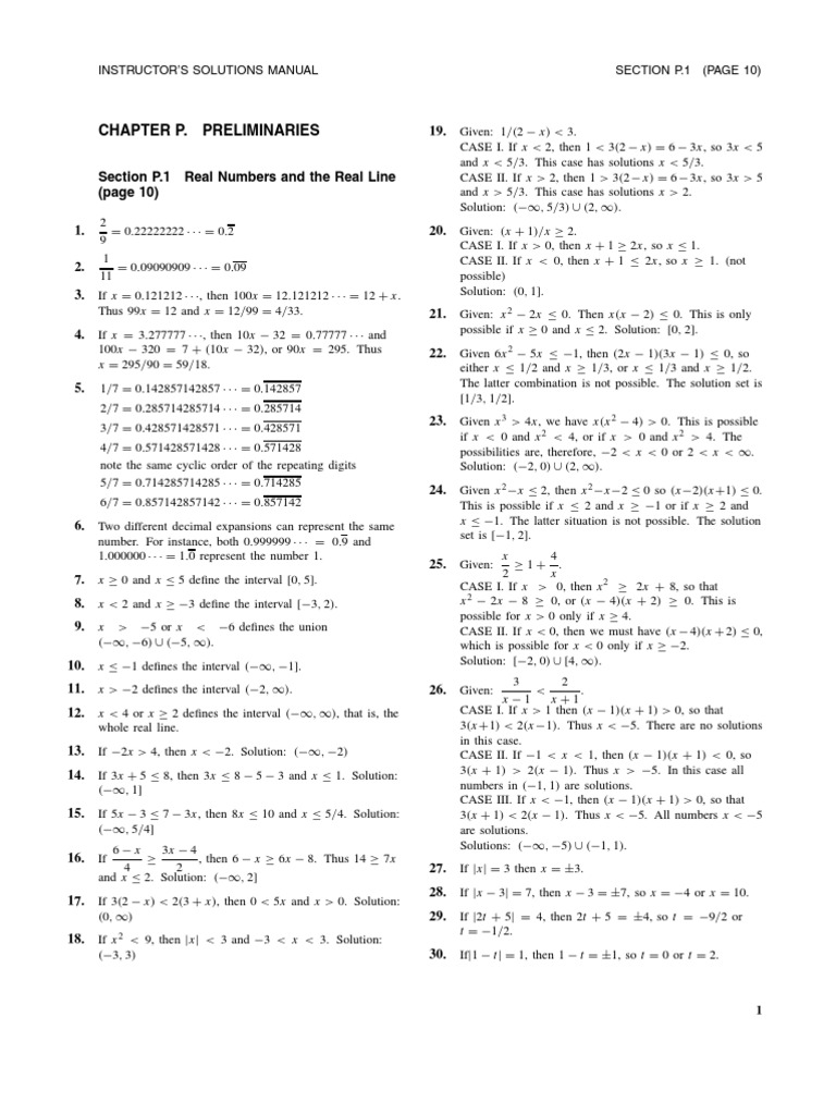 Chapter P. Preliminaries | PDF