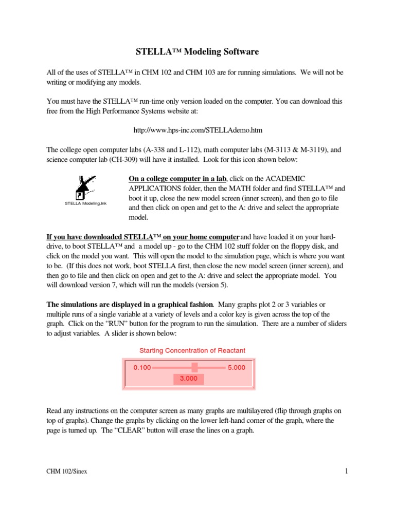 STELLA™ Modeling Software: On A College Computer in A Lab, Click On The ...