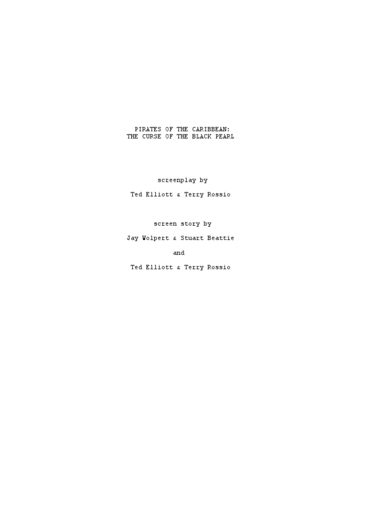 Pirates of The Caribbean Full Script | PDF | Nature